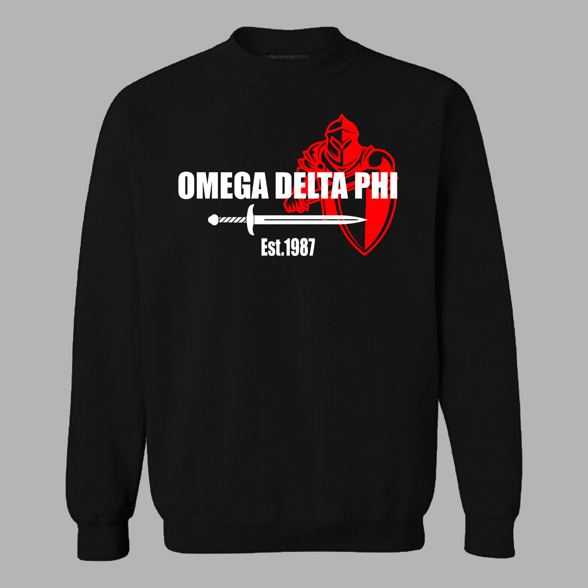 Omega Delta Phi Knight Crewneck – Uri Customs