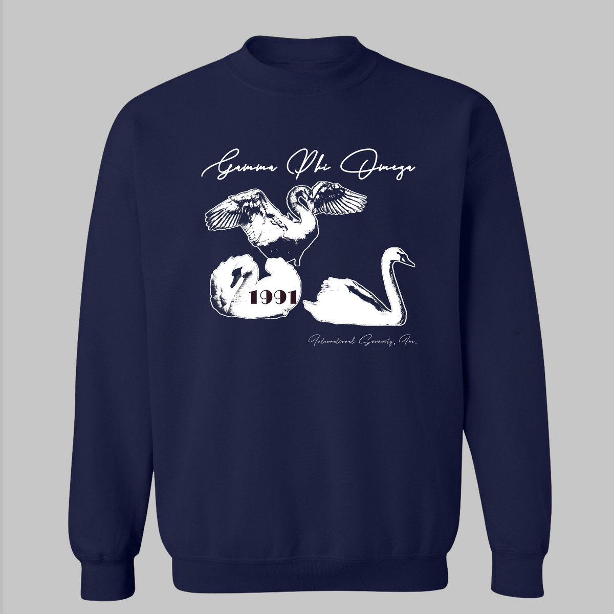 GPhiO Graphic Swan Navy Crewneck – Uri Customs