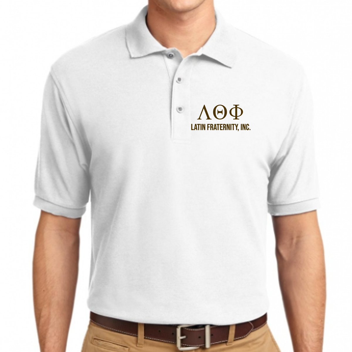 White Lambda Polo – Uri Customs