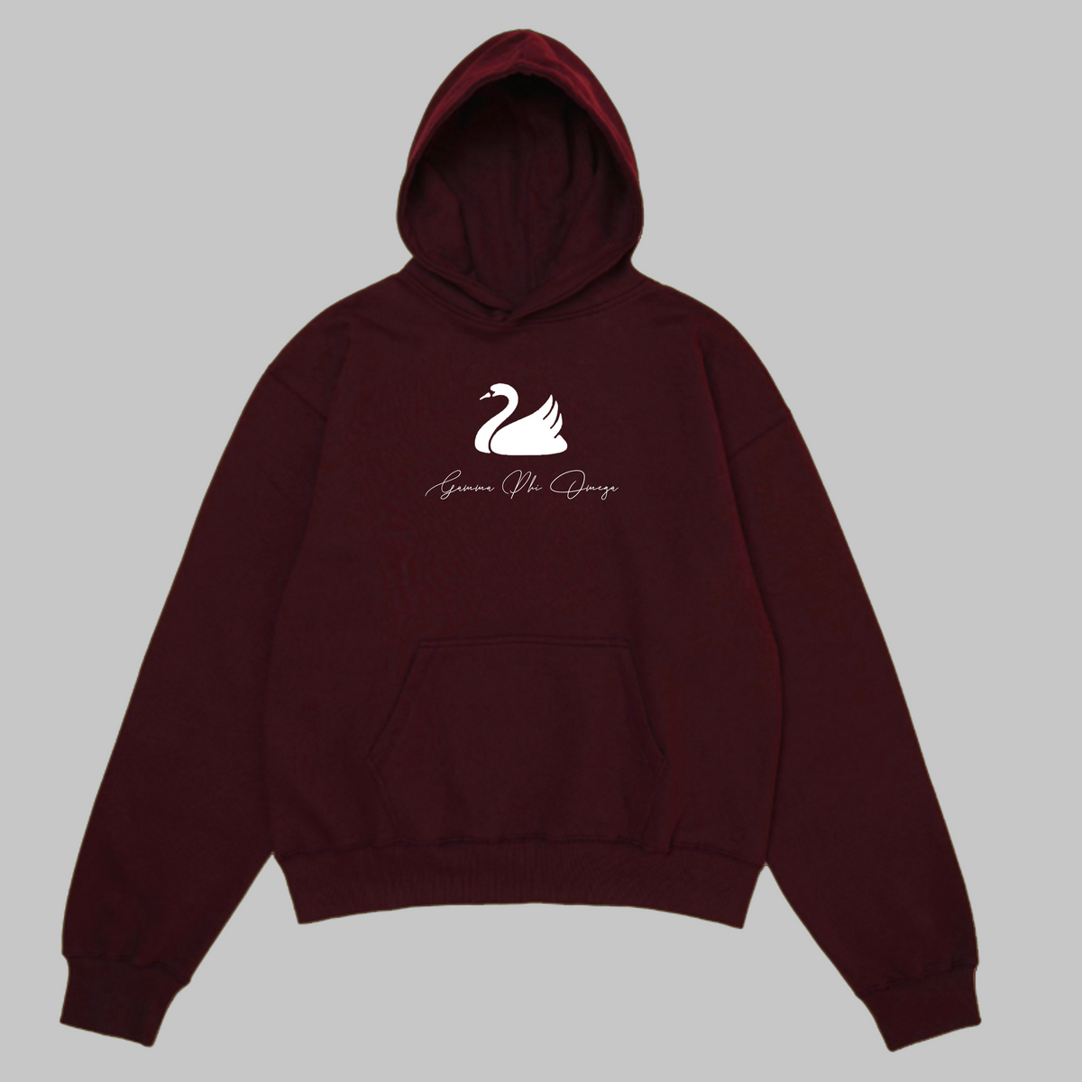 ΓΦΩ Maroon Swan Hoodie – Uri Customs